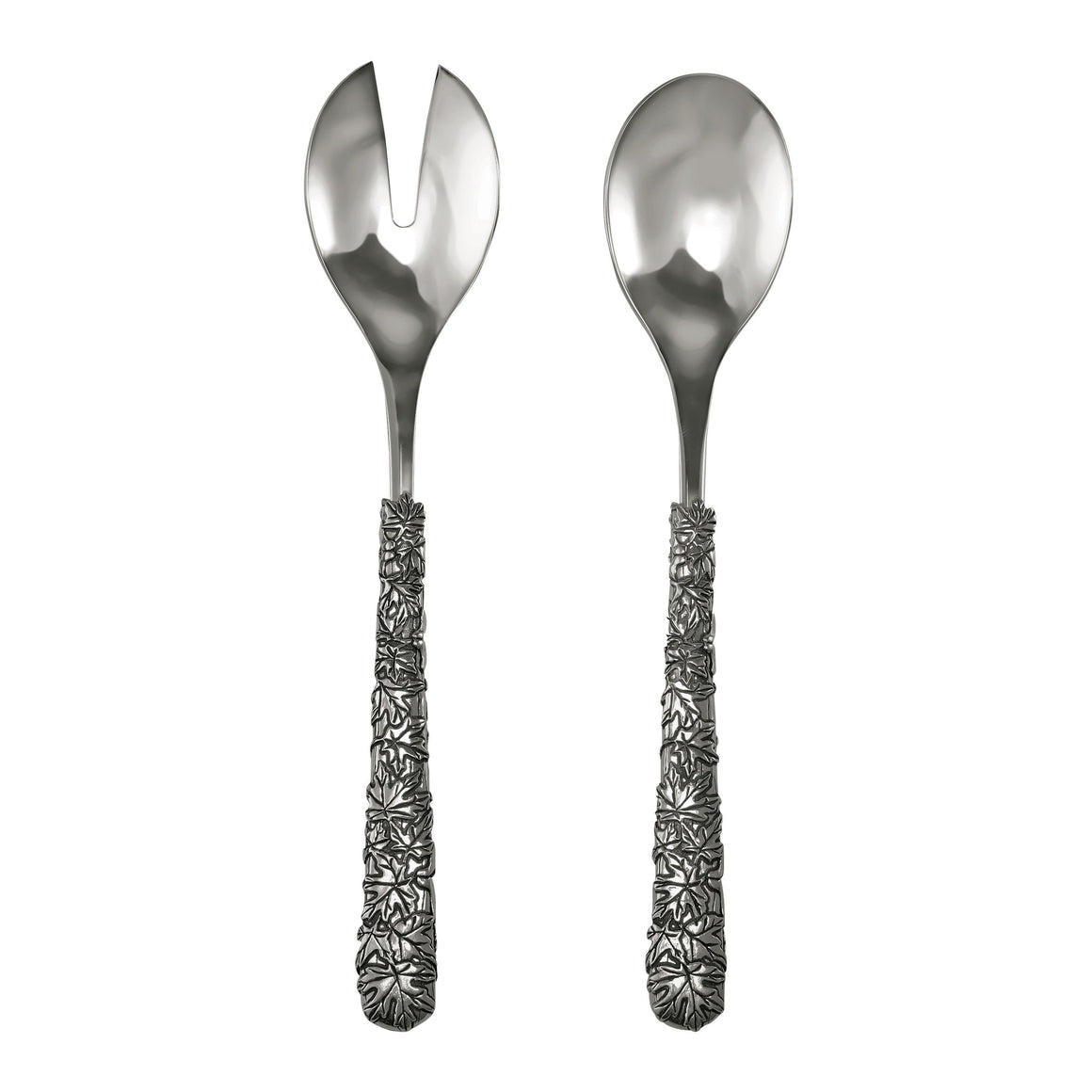 Maple Leaf Salad Server Set TA080G – Seagull Pewter